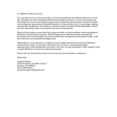 Letter of Recommendation Walmart (1) | DOCX
