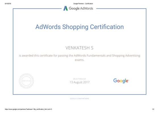 Google Partners - Certification | PDF