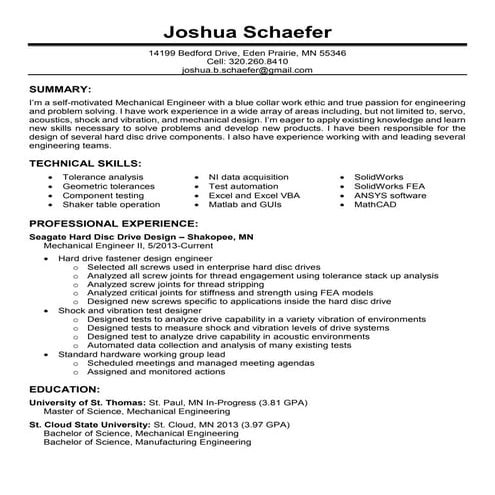 Josh Schaefer Resume | PDF