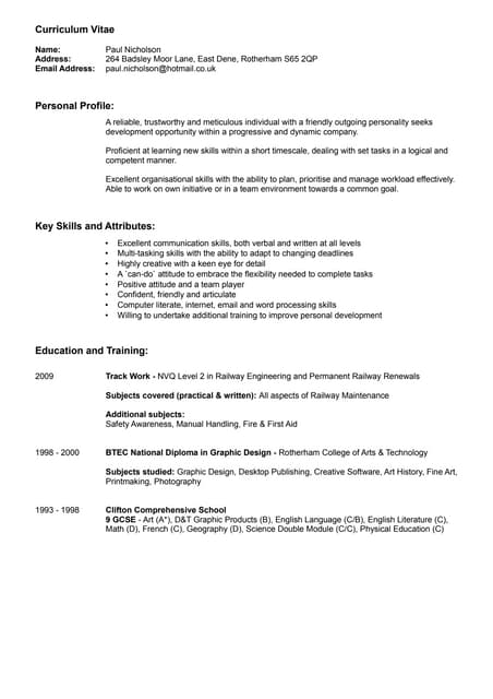 CV Wayne Marston | DOCX | Computing | Technology & Computing