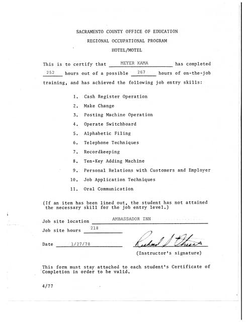 ROP Certificate | PDF