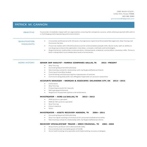 Patrick resume | DOCX