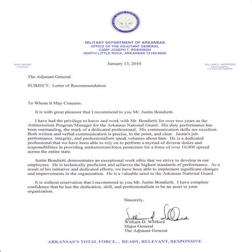 Letter of Recommendation | PDF