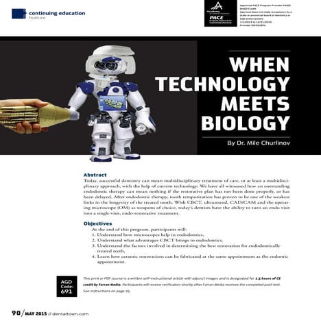 When technology meets biology | PDF | Dental Health | Diseases and ...