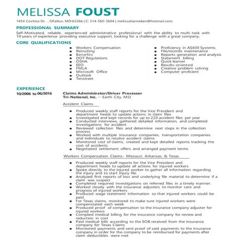 Melissa Foust Resume Final | DOCX