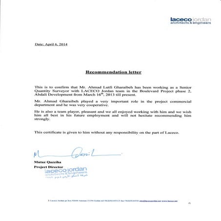 LACECO Recommandation | PDF