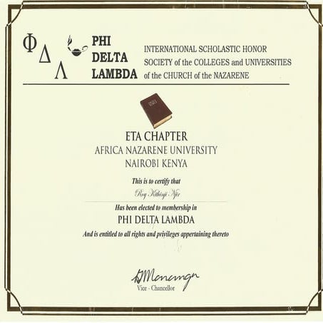 ANU Phi Delta Lambda Certificate | PDF