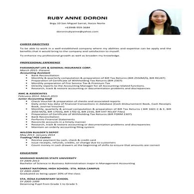 Ruby Anne Doroni- Resume | PDF