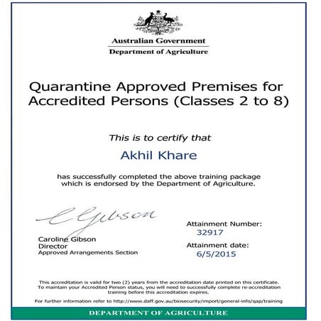 quarantine approved premises | PDF