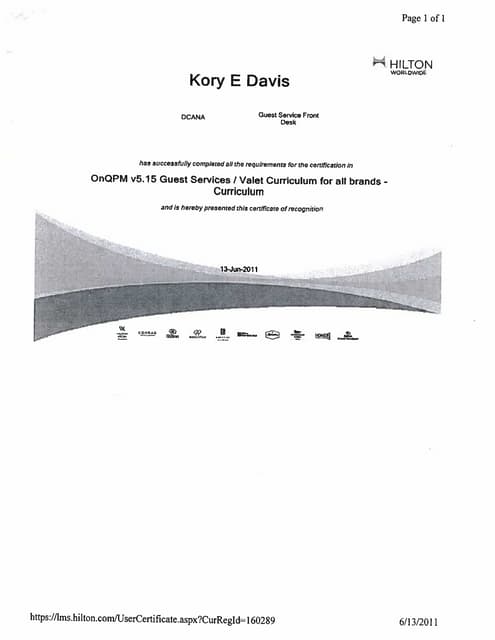 Kory Davis Radisson | PDF