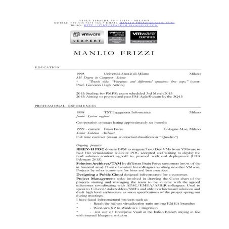 Cv fabio ghezzi en ext | PDF