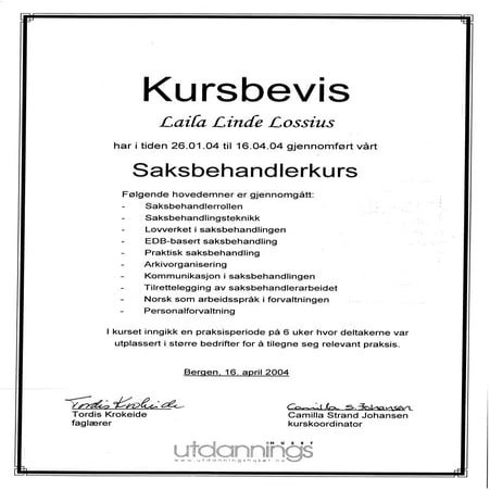 Kursbevis- Sikkerhets- og Risikoanalyse | PDF