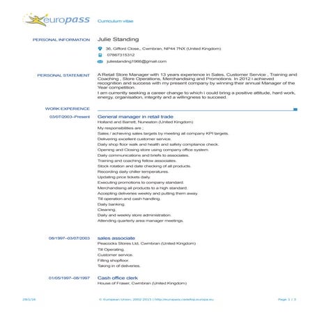 Curriculum Vitae Wendy van Dijk | PDF