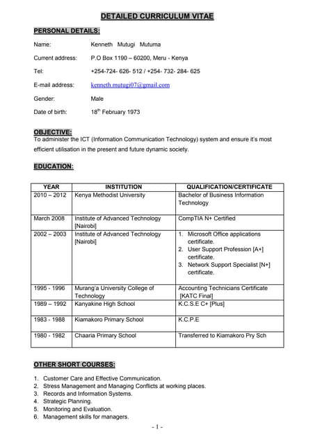 Bongomin_CV_Univ-of-Cape-Town | PDF | IT and Internet Support | Internet