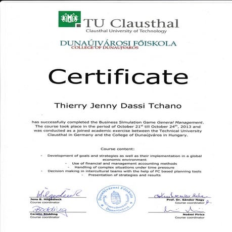 germany certificate 1 | PDF