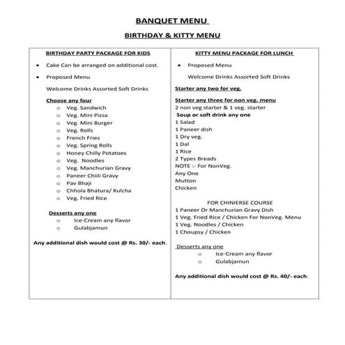 BIRTH DAY & KITTY MENU | PDF