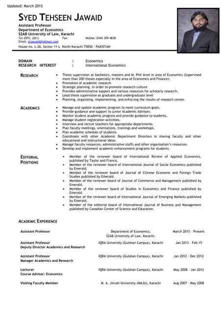 Lawyer CV (Advocate Ayaz Ali) | DOC | Legal Services Industry | Industries