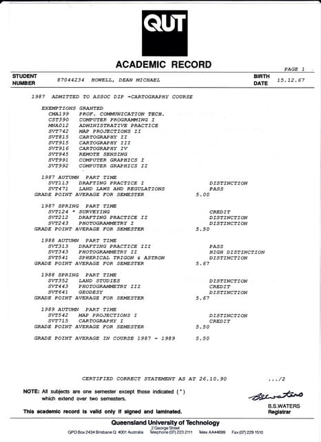 Baker College Transcript | PDF