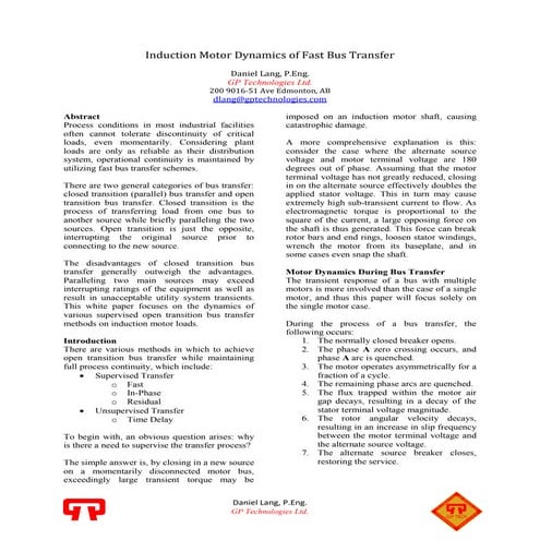 White Paper_Induction Motor Dynamics of Fast Bus Transfer_Rev0_26 Dec ...