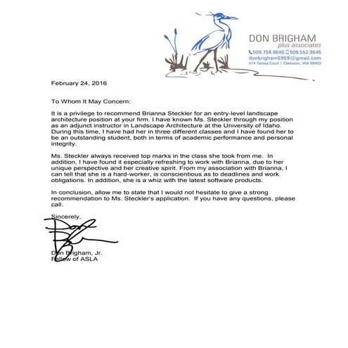 Reference from Don Brigham-Brianna Steckler | PDF