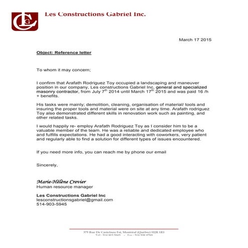 Lettre reference | PDF