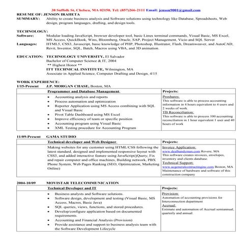 Chad Anderson Technical Resume | DOCX