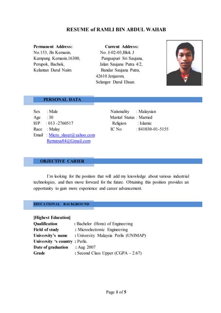 Cuapingco(Resume)[1] | PDF