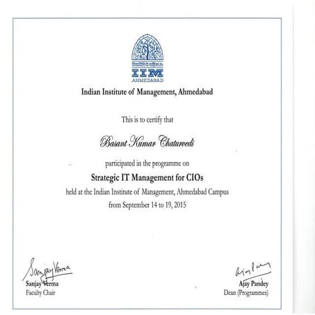 IIM Ahmedbad Certificate final rotated | PPT