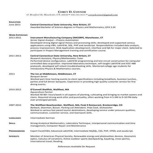 Resume_Corey | PDF