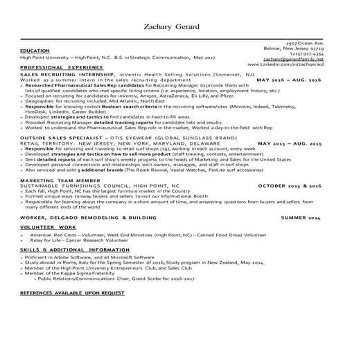 Jason Cornor Resume 2016 | PDF