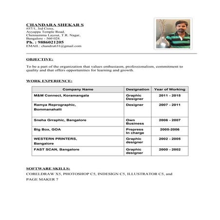 CHANDRASHEKAR RESUME (1) (3) | PDF