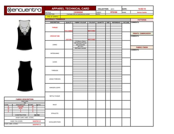 Tech pack eo17955 md | PDF