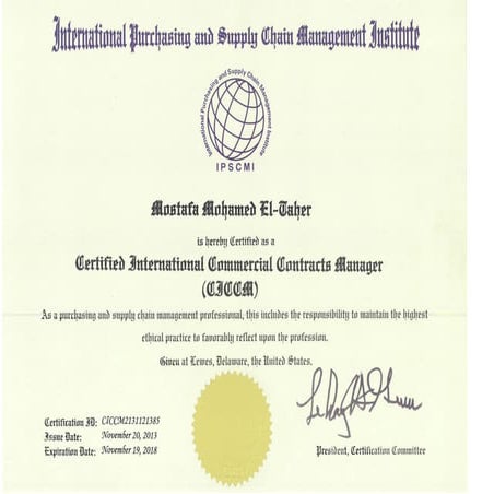 IPSCMI - Certified International Commercial Contract Manager | PDF