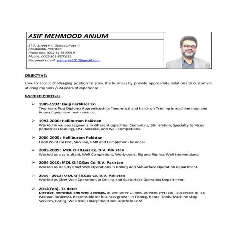 CV Asif Anjum | PDF