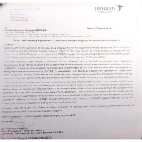 Janssen letter to DGHS on data sharing | PDF