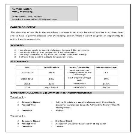 saloni cv | PDF