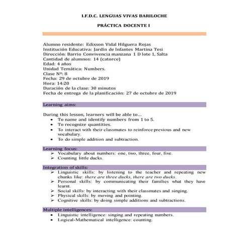 MATHEMATICS LESSON PLAN YR 2 - WHOLE NUMBER | DOCX