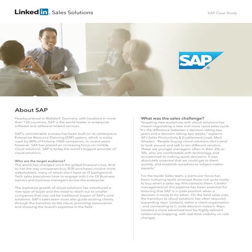 SAP Sales Navigator Case Study | PDF