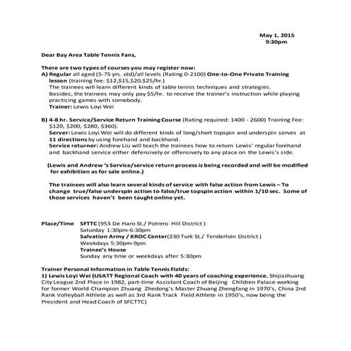 Two types of private lessons | PDF