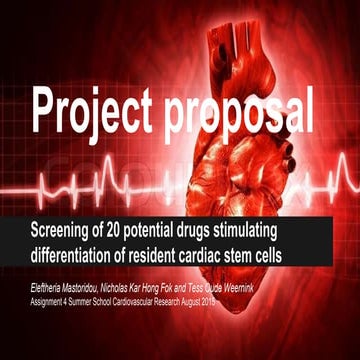 Project Proposal Stem Cell Therapy Pptx Heart And Cardiovascular Diseases Diseases And