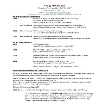 Resume Craig McGlashan 2016 | DOCX