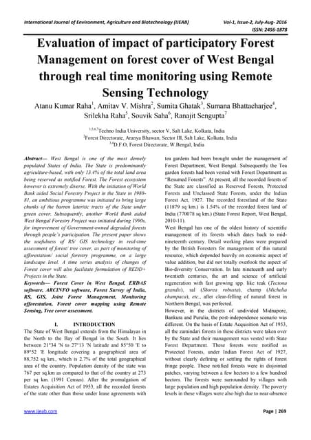 Joint forest management | PPTX | Agriculture | Industries