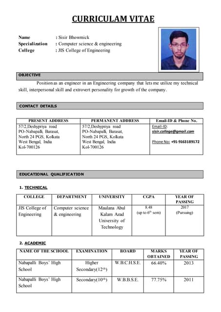 CV-JG | DOCX | Secondary Education | Education