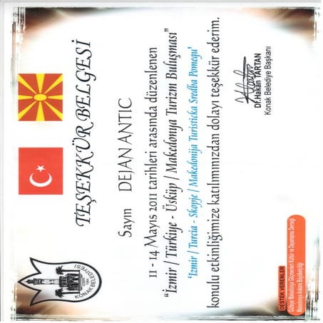 TURKEY CERTIFICATE | PDF