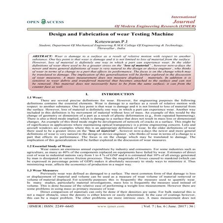 Design and Fabrication of wear Testing Machine | PDF