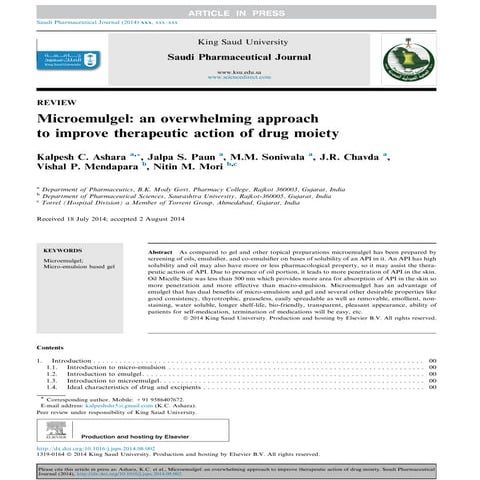 Microemulgel Article | PDF