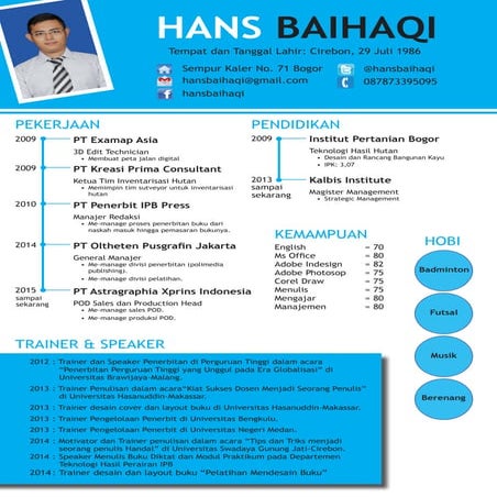 CV Hans Baihaqi | PDF