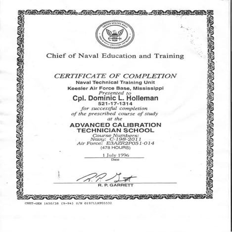 Advanced Calibration Certificate1 | PDF