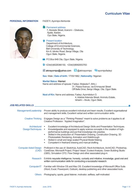 Yenimi CV Version 2 | PDF