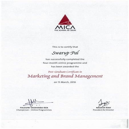 MICA Certificate | PDF